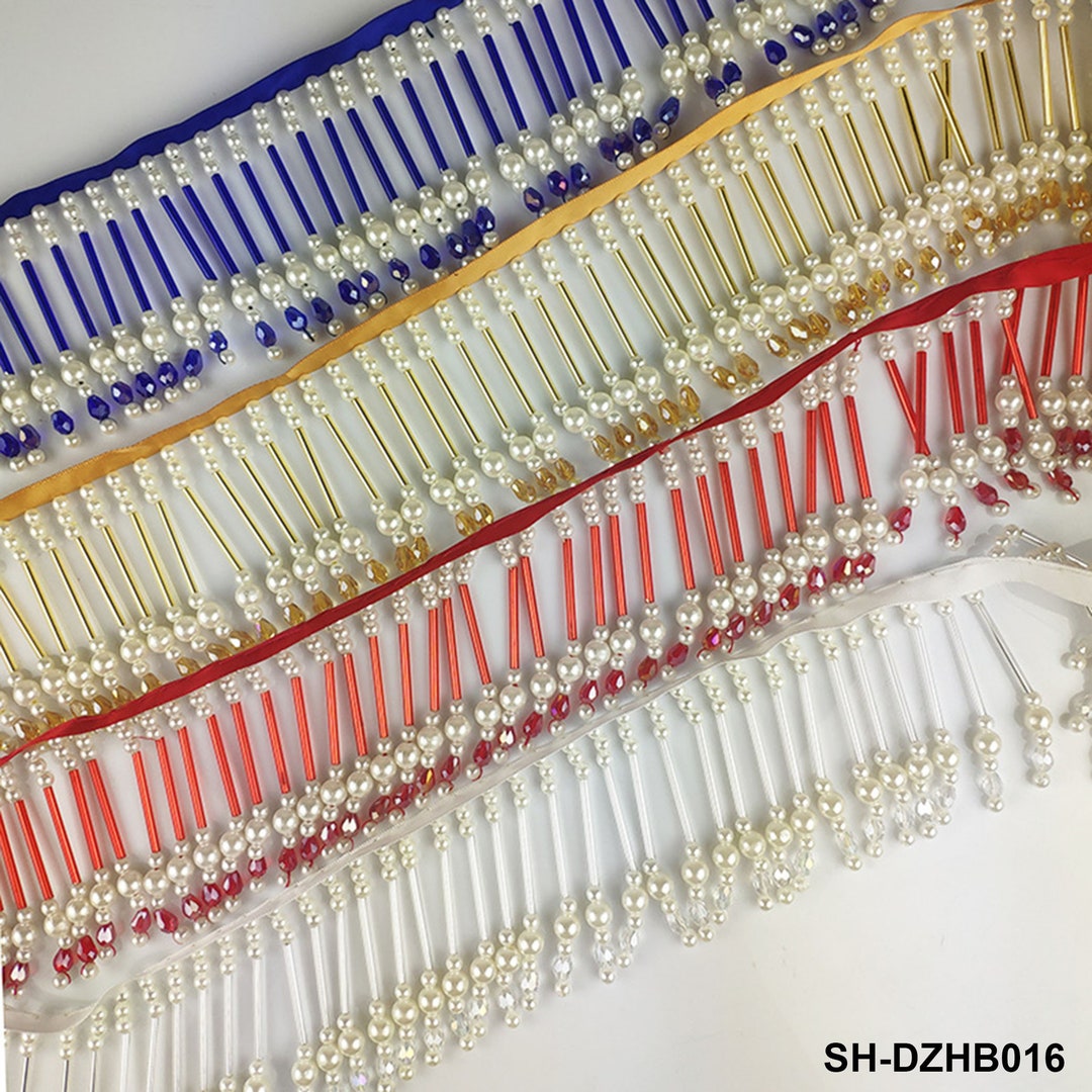 4 Colors Available Handmade Pearl Beads Fringes Home Decorations ...