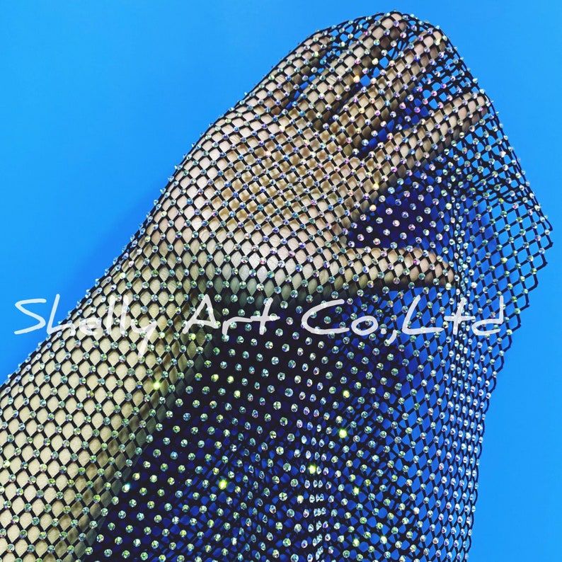 120120cm-ss10 Shiny Rhinestone Mesh Stretchable Rhinestone Fabric ...
