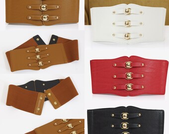 Leather Waist Cincher Belt - Etsy