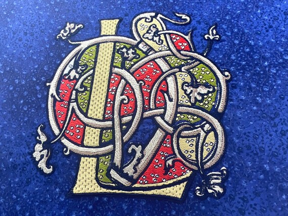 Illuminated Letter l Embroidered on to Fabric - Etsy