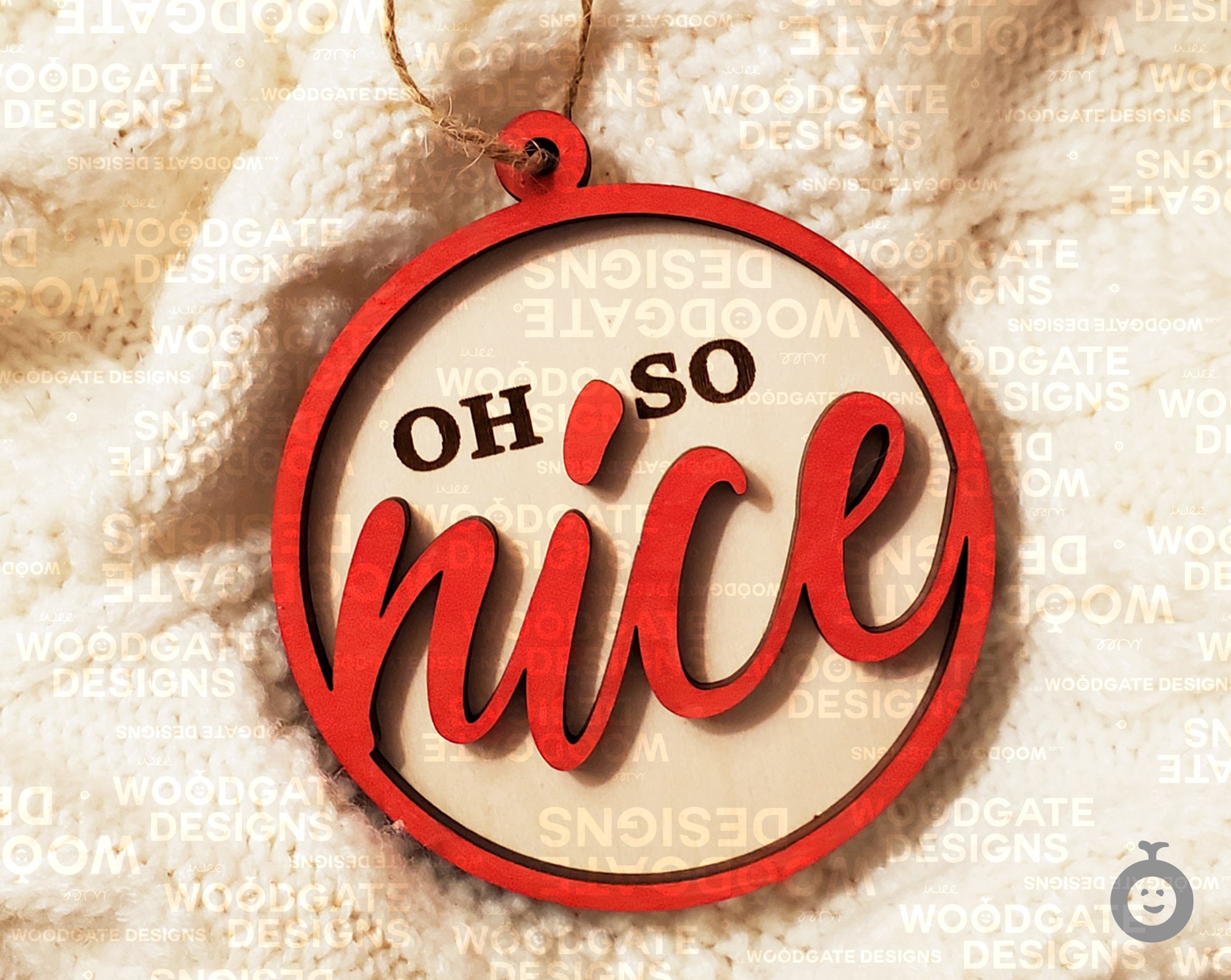 Oh so Nice SVG EPS Ornament Digital File - Etsy