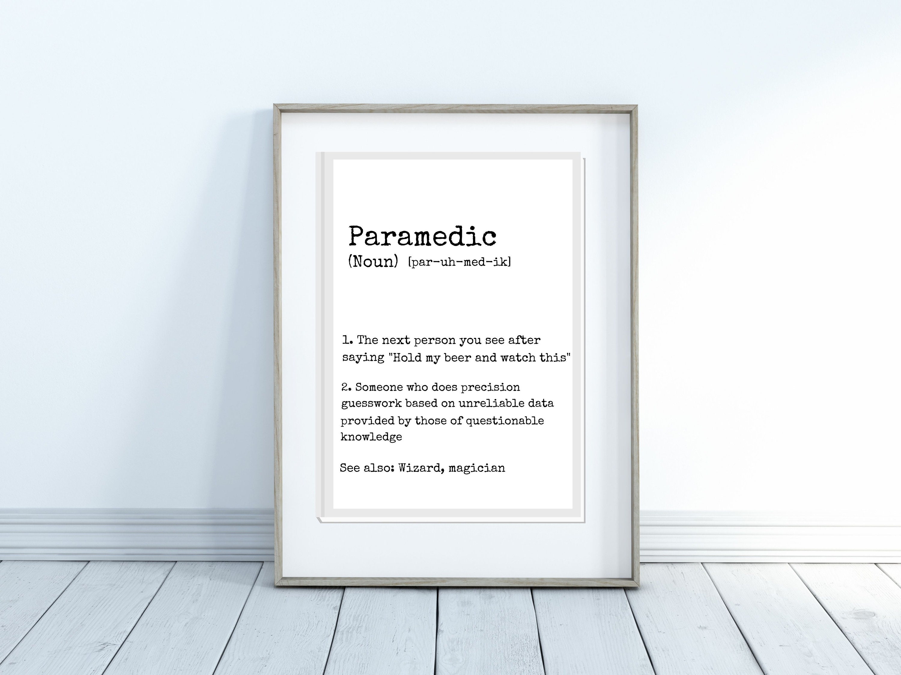 Paramedic Printable Wall Art - Etsy