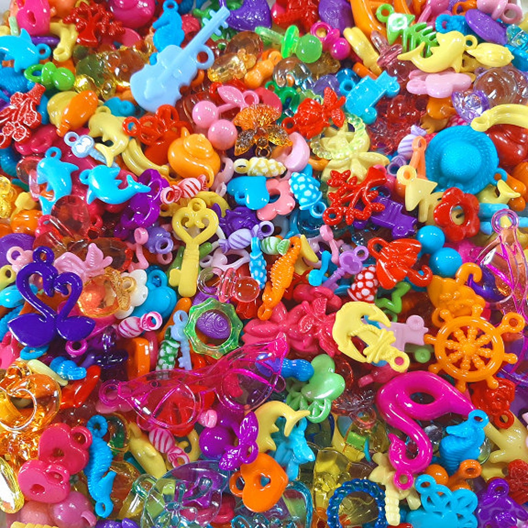 Bulk Acrylic Charms (1 Lb) | Assorted Plastic Charms Bulk Mix | Bird ...