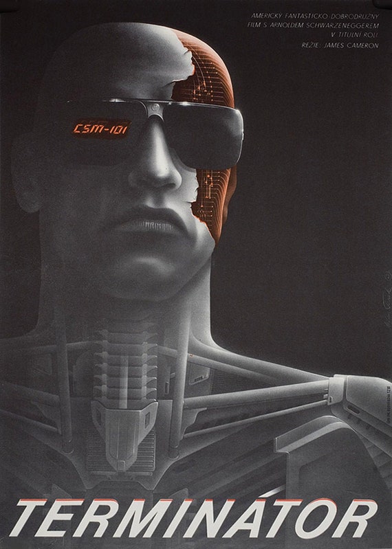 The Terminator 1983 80er Jahre Czech Alternative Original | Etsy