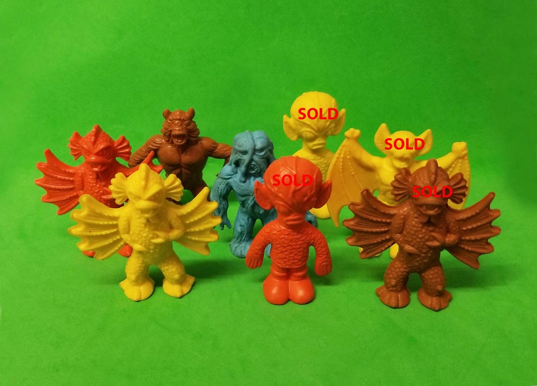 Vintage Diener Rubber Eraser Figures: Space Creature Monsters - Etsy