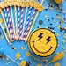 Happy Face Mini Pinata: Y2K Party Favor, Lightning Bolt Eyes - Etsy