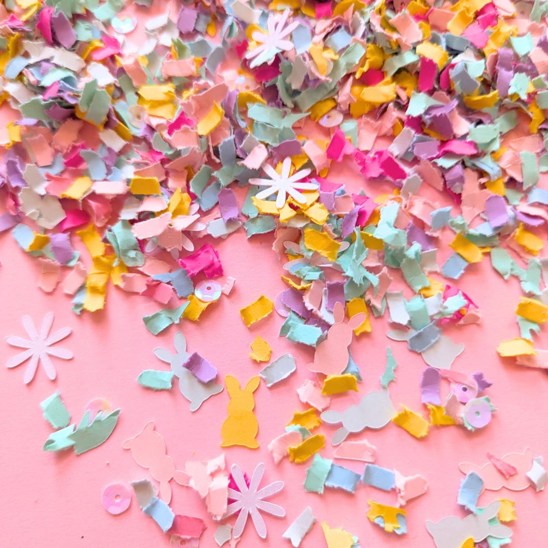 Pastel Easter Bunny Confetti, Easter Egg Filler, Easter Confetti for ...