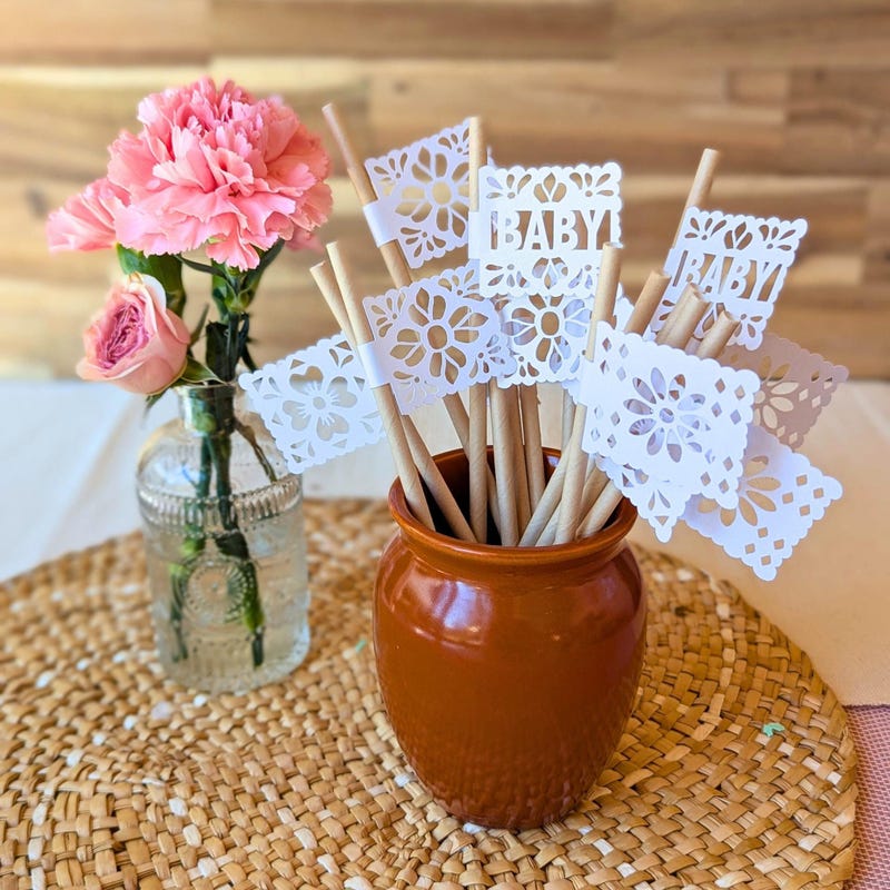 Floral Paper Straws - Etsy
