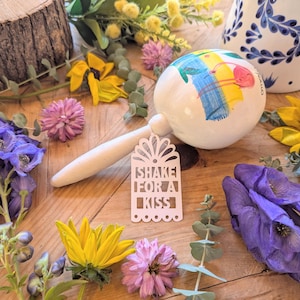 Maraca Tags, Fiesta Gift Tag, Mexican Fiesta Wedding, Papel Picado Tag ...