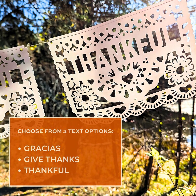 Thanksgiving Papel Picado Banner - Holiday Party Decoration - Etsy