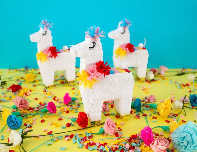 3 Mini Llama Piñatas Llama Party Favor No Drama Llama Llama | Etsy
