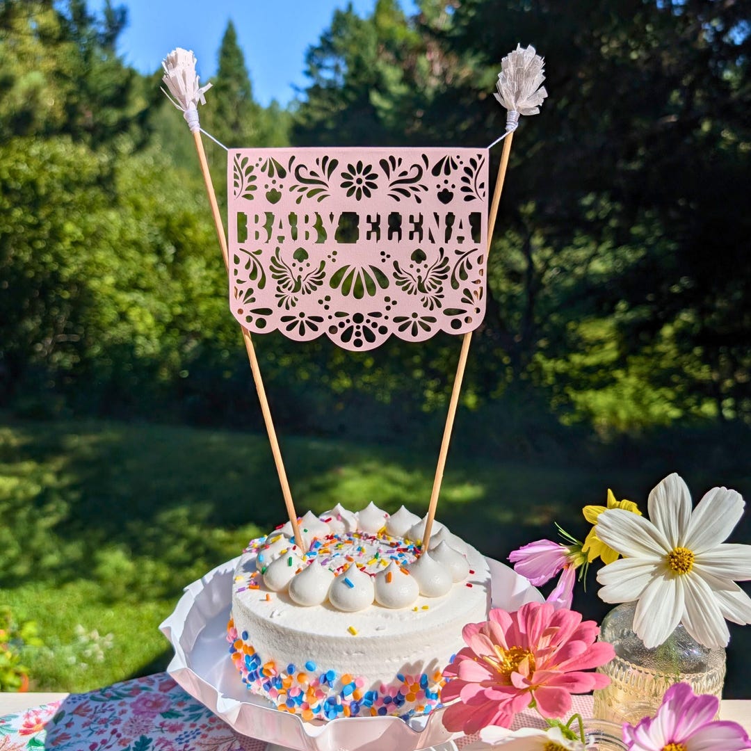 Personalized Baby Shower Cake Topper: Cielito Lindo Theme - Etsy