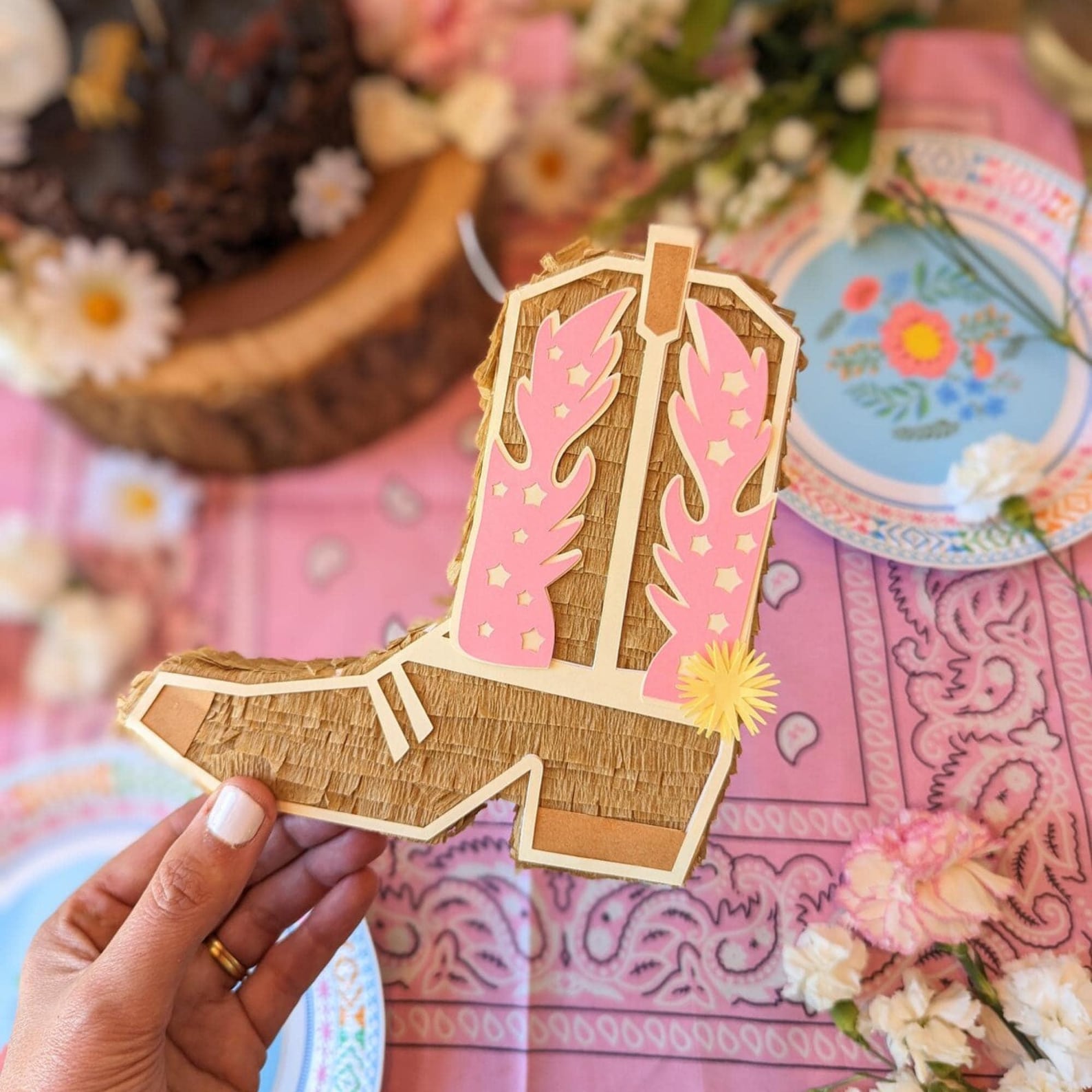 Cowboy Boot Mini Piñata: Rodeo Party Favor Treat Box - Etsy