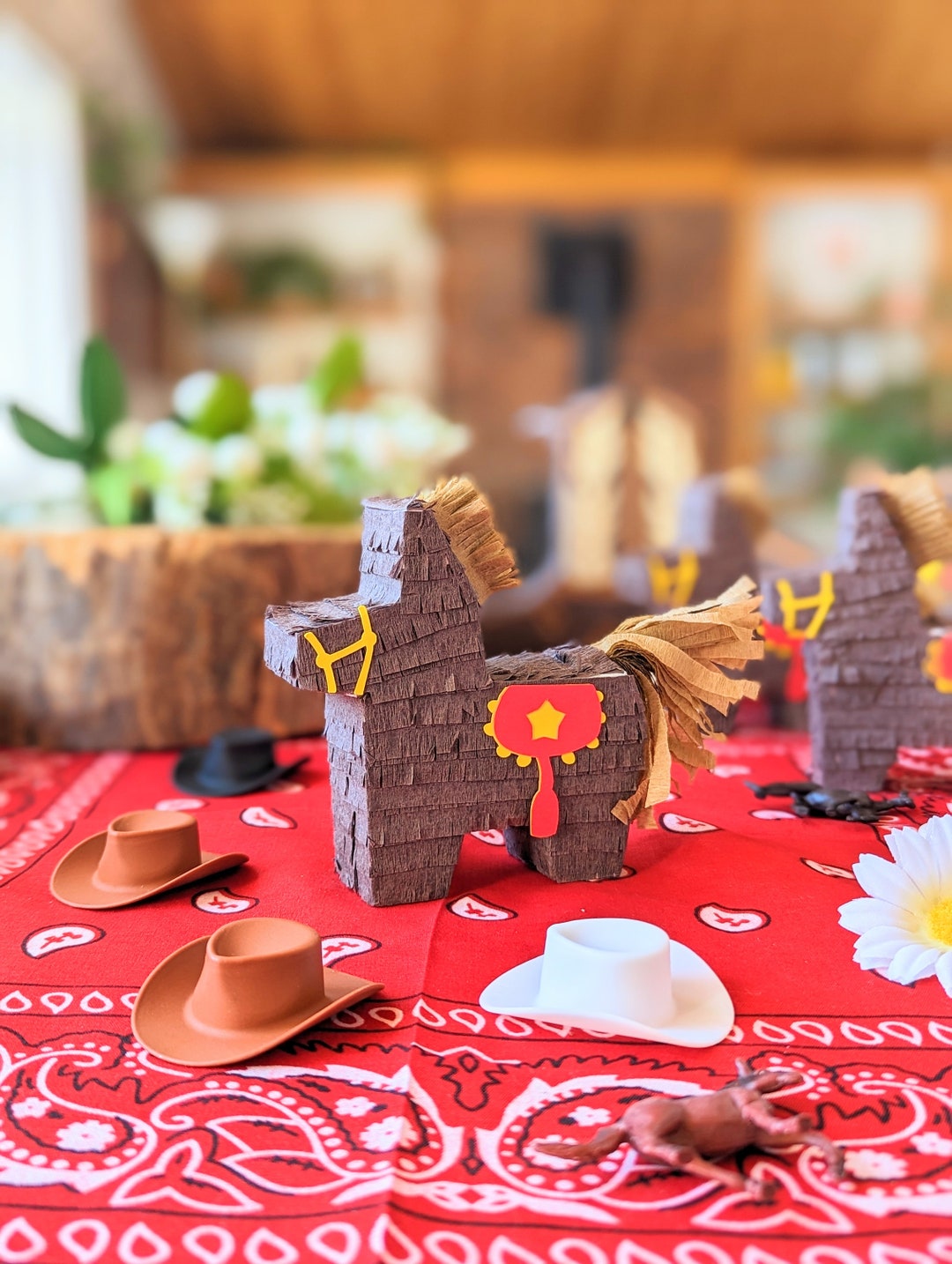 Mini Horse Piñata Set of 3 First Rodeo Birthday First Rodeo Treat Box ...