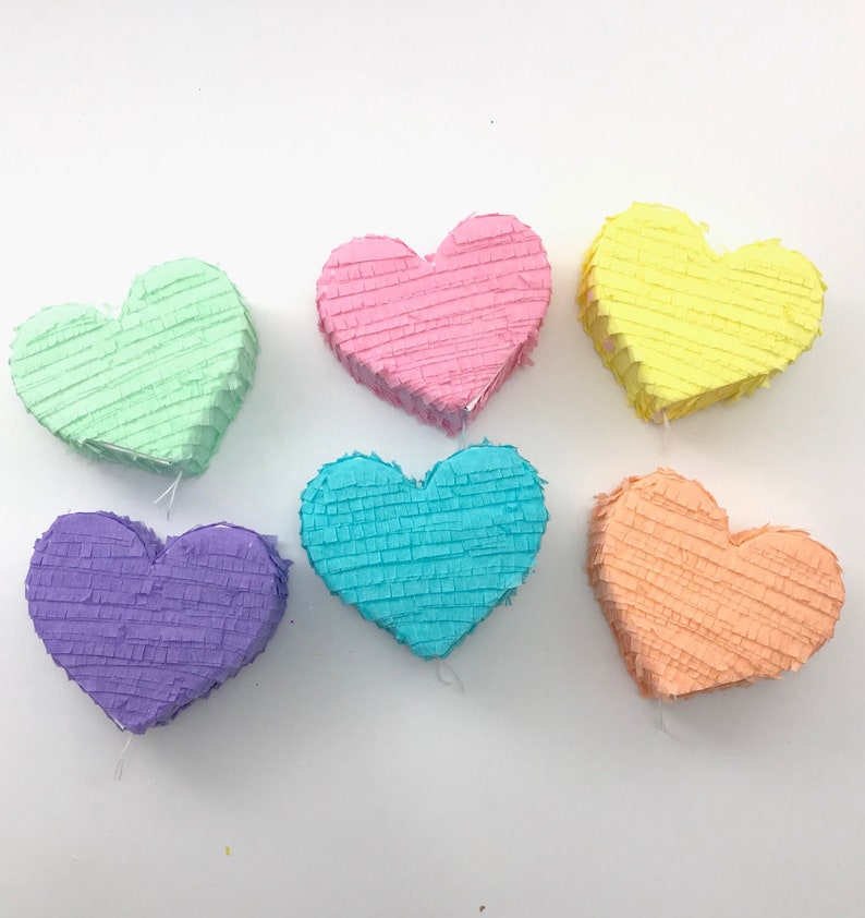 Mini Heart Piñatas 3 Candy Heart Pinata Valentines Day | Etsy