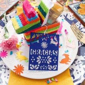 Papel Picado Gift Tags: Custom Otomi Style Party Favors - Etsy