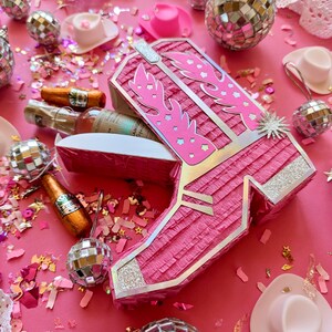 Pink Cowboy Boot Party Favor 1, Western Birthday Mini Piñata ...