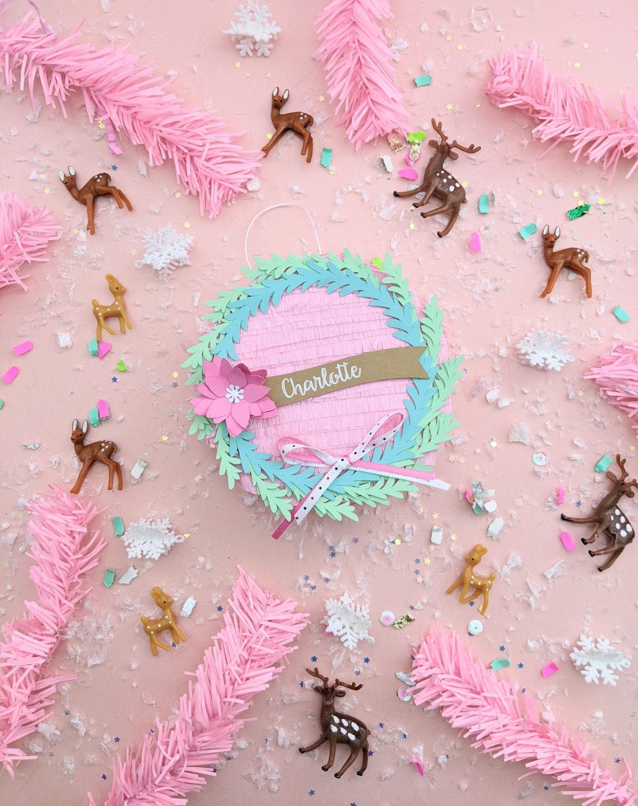 Wreath Ornament 1 Mini Piñata Christmas Ornament Holiday - Etsy Canada