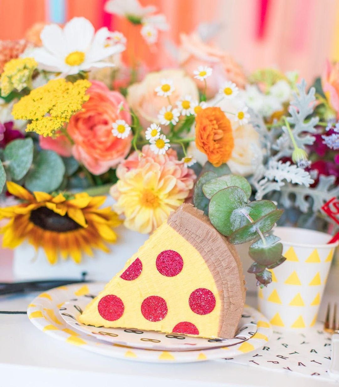 Mini Pizza Pinata Party Favor: Glitter Pepperoni Carnival Decor - Etsy