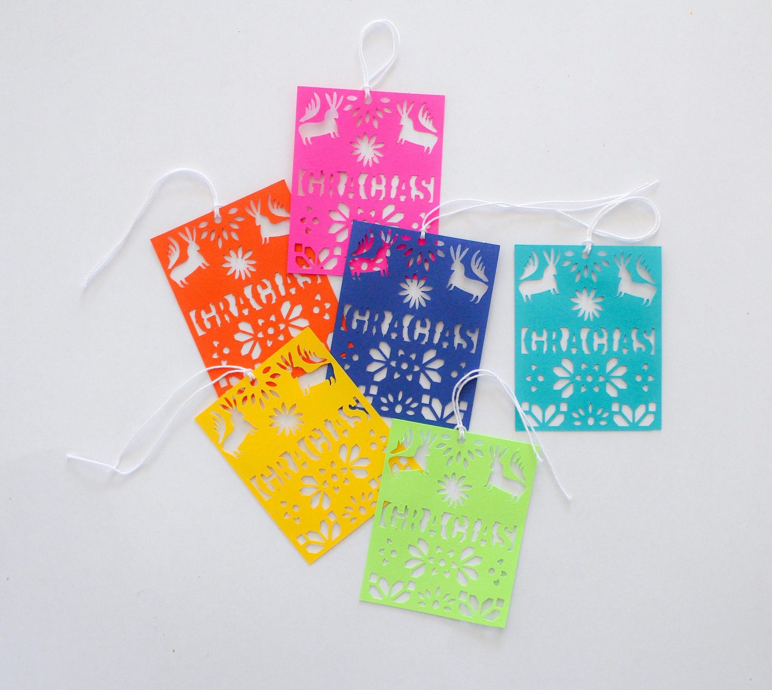 Papel Picado Gift Tags: Custom Otomi Style Party Favors - Etsy
