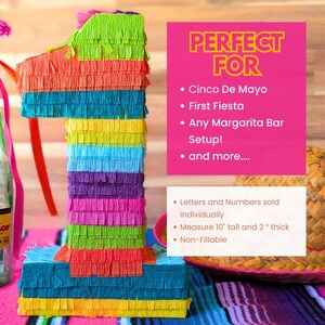 Fiesta Letter or Number Decor - Colorful Fiesta Decorations *letters ...