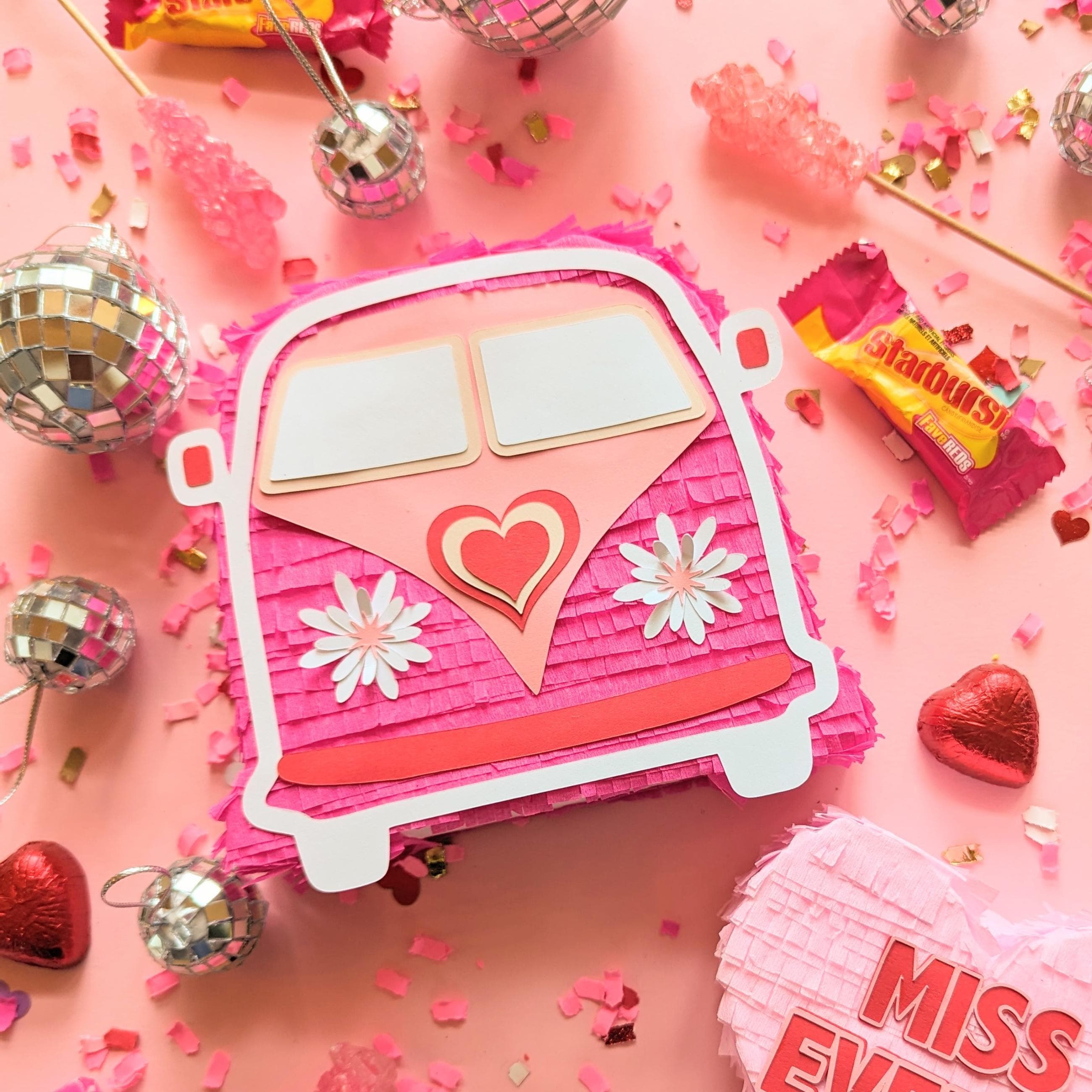 Retro 70's Valentine Van, Groovy Valentine, Retro Valentine Gift Box ...