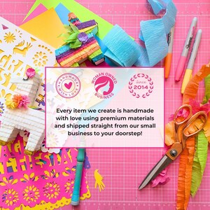 Custom Party Favor Tags - Papel Picado Tags, Cielito Lindo Personalized ...