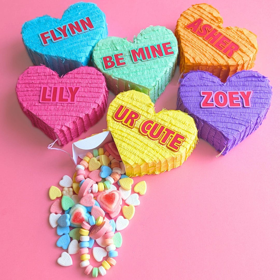 Personalized Candy Heart Valentine Gift Box - Conversation Heart - Etsy