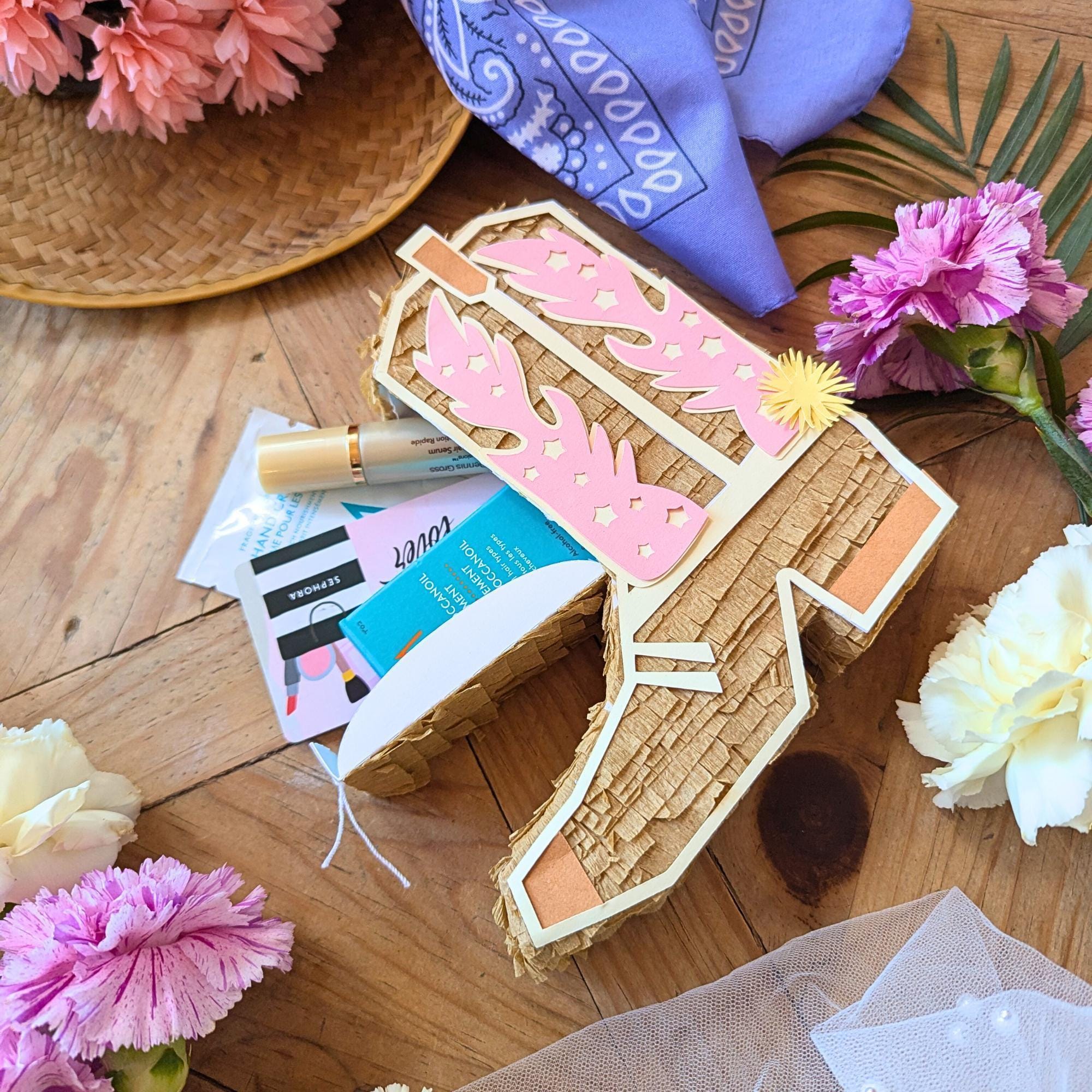 Cowboy Boot Mini Piñata: Rodeo Party Favor Treat Box - Etsy
