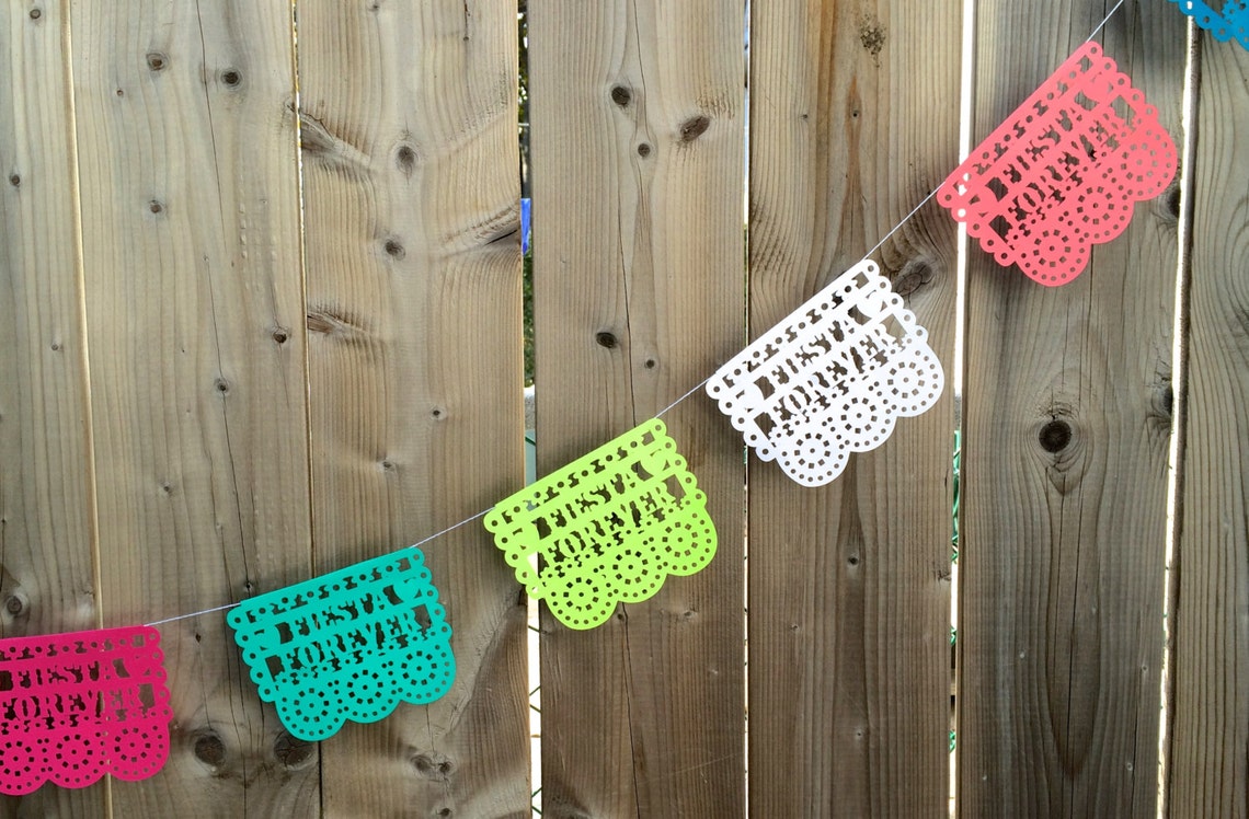 Papel Picado Banner Fiesta Birthday Party Mexican Wedding - Etsy