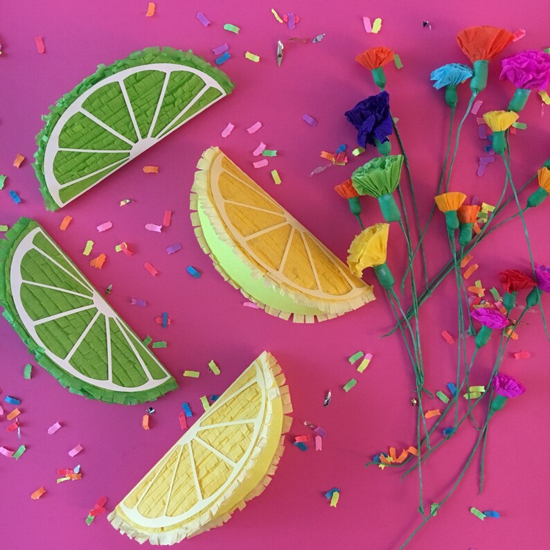 Lemon Wedge Mini Pinata 1 Lemon Party Favor Tutti Fruity - Etsy
