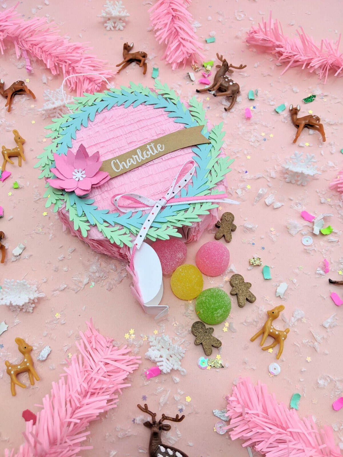 Wreath Ornament 1 Mini Piñata Christmas Ornament Holiday - Etsy Canada