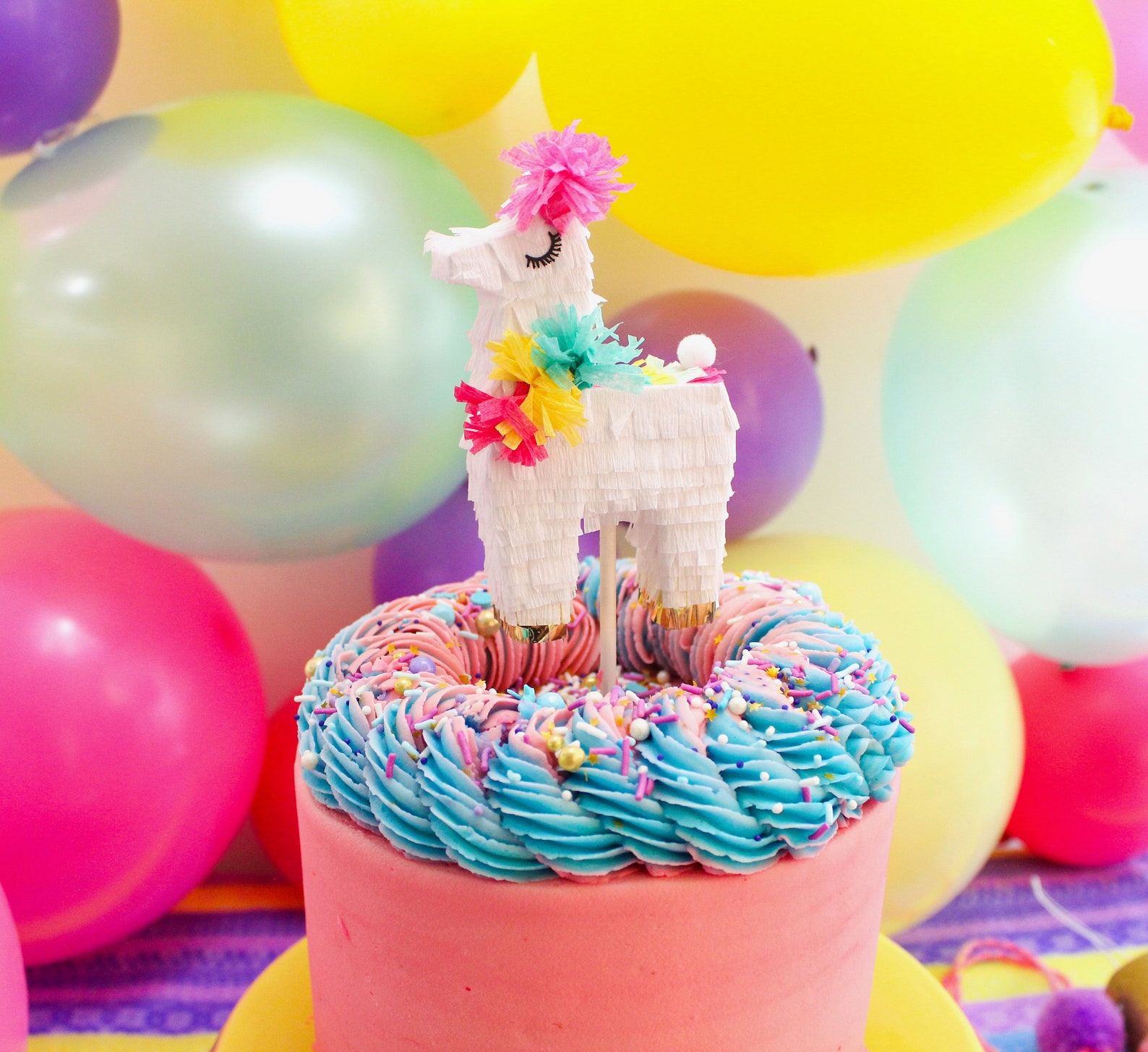 Llama Cake Topper Llama Party Cake Decoration Llama Birthday - Etsy