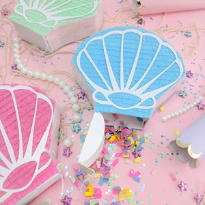 Seashell Mini Piñata 1, Seashell Party Favors, Mermaid Party ...