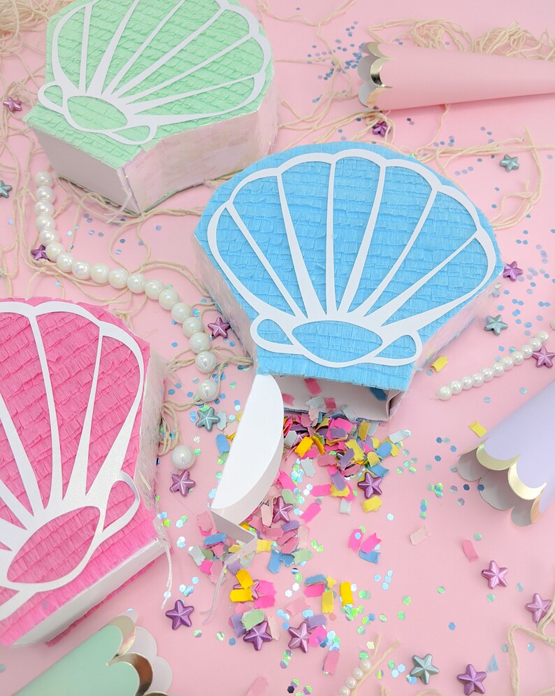 Seashell Mini Piñata 1 Seashell Party Favors Mermaid Party | Etsy