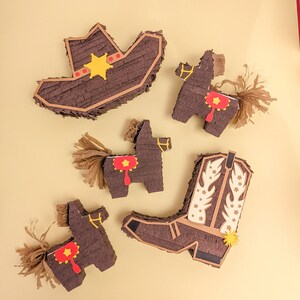 Mini Horse Piñata Set of 3 First Rodeo Birthday First Rodeo Treat Box ...