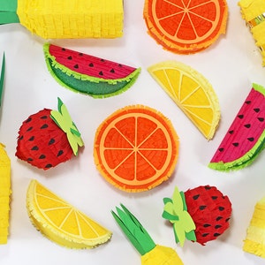 Lemon Wedge Mini Pinata, 1 Lemon Party Favor, Tutti Fruity Party ...