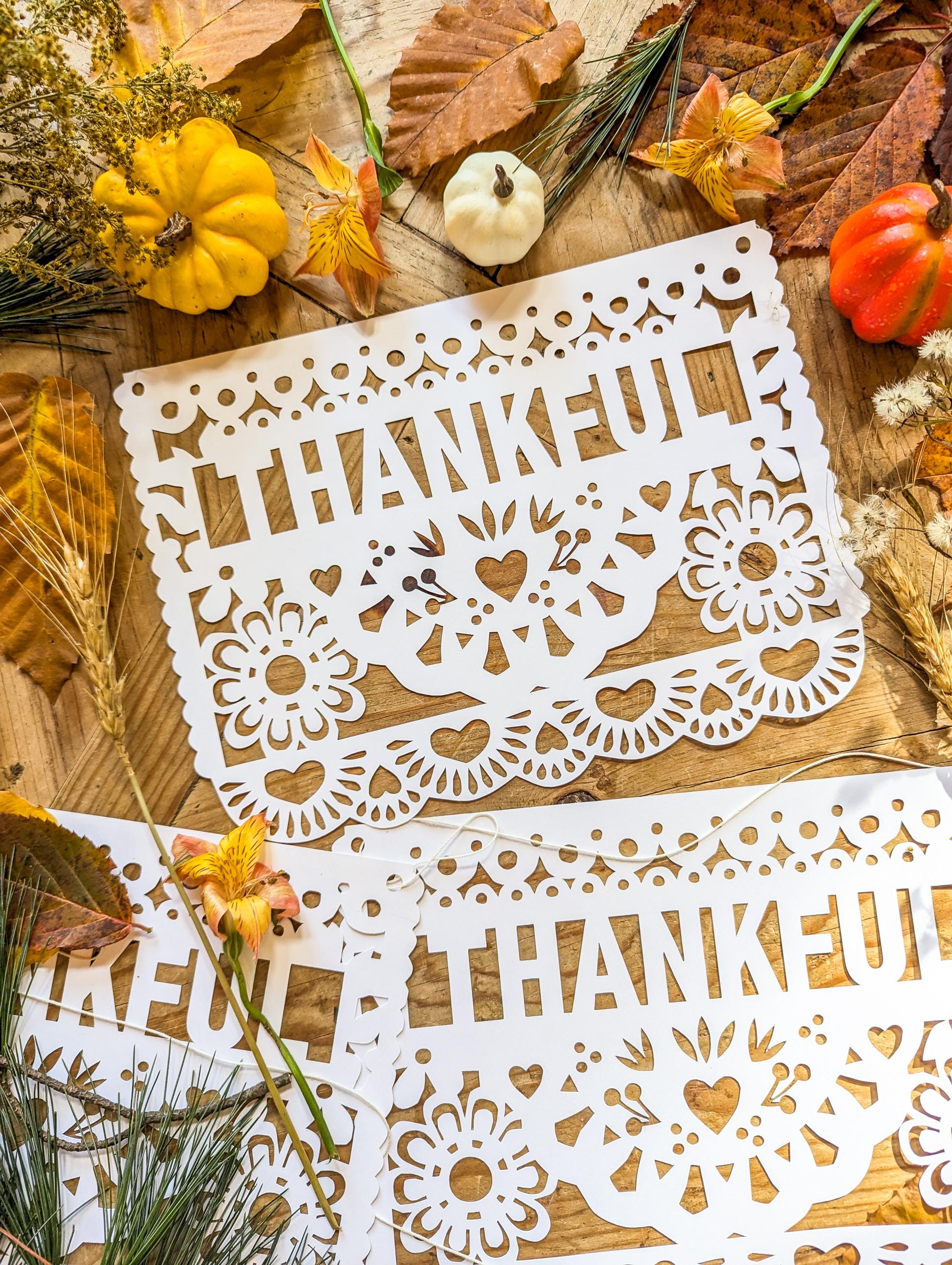 Thanksgiving Papel Picado Banner - Holiday Party Decoration - Etsy