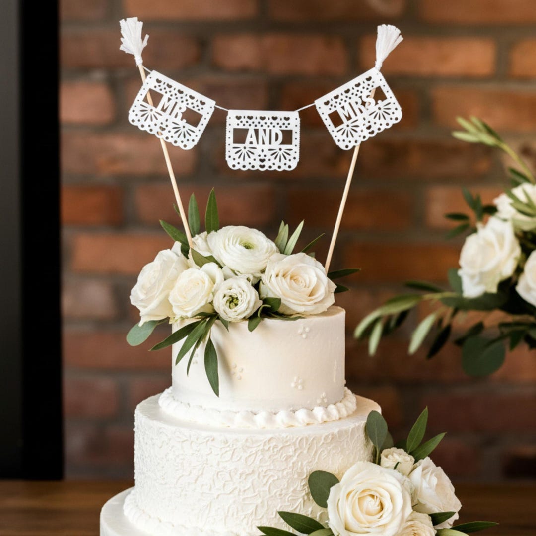 Personalized Papel Picado Cake Topper: Mexican Destination Wedding ...