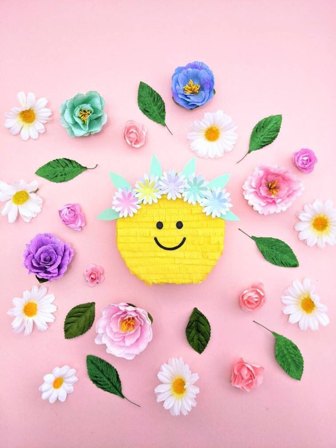 Groovy Happy Face Mini Pinata 1x Smiley Face Party Two Groovy Groovy ...