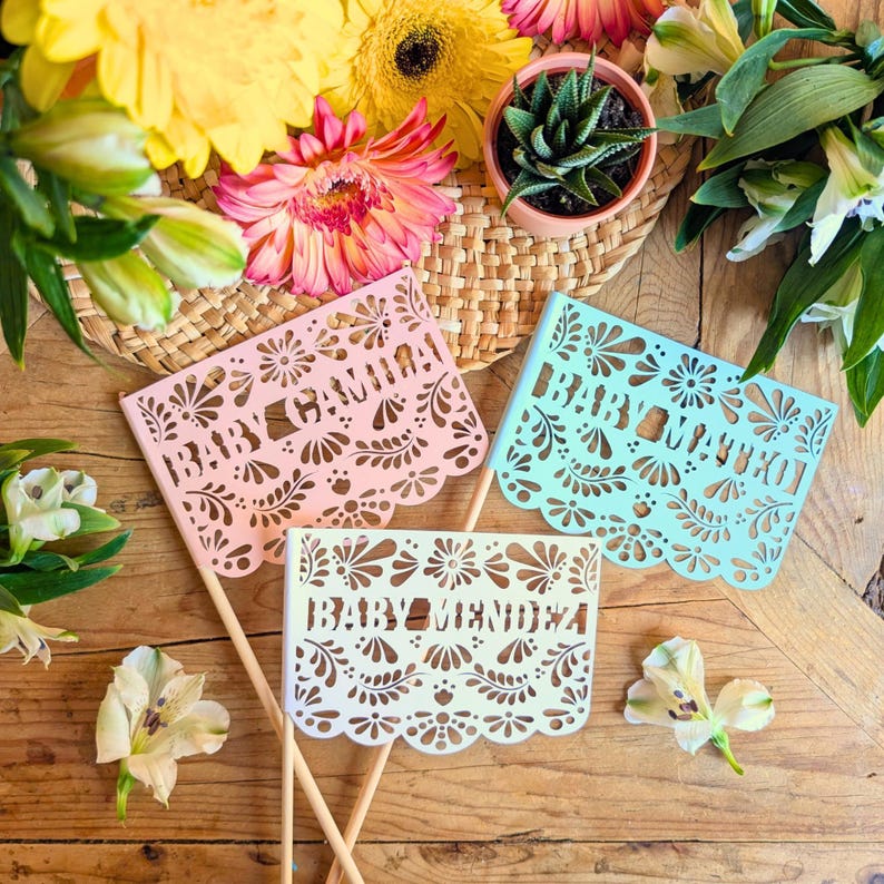 Personalized Papel Picado Flags: Cielito Lindo Talavera Fiesta Decor - Etsy