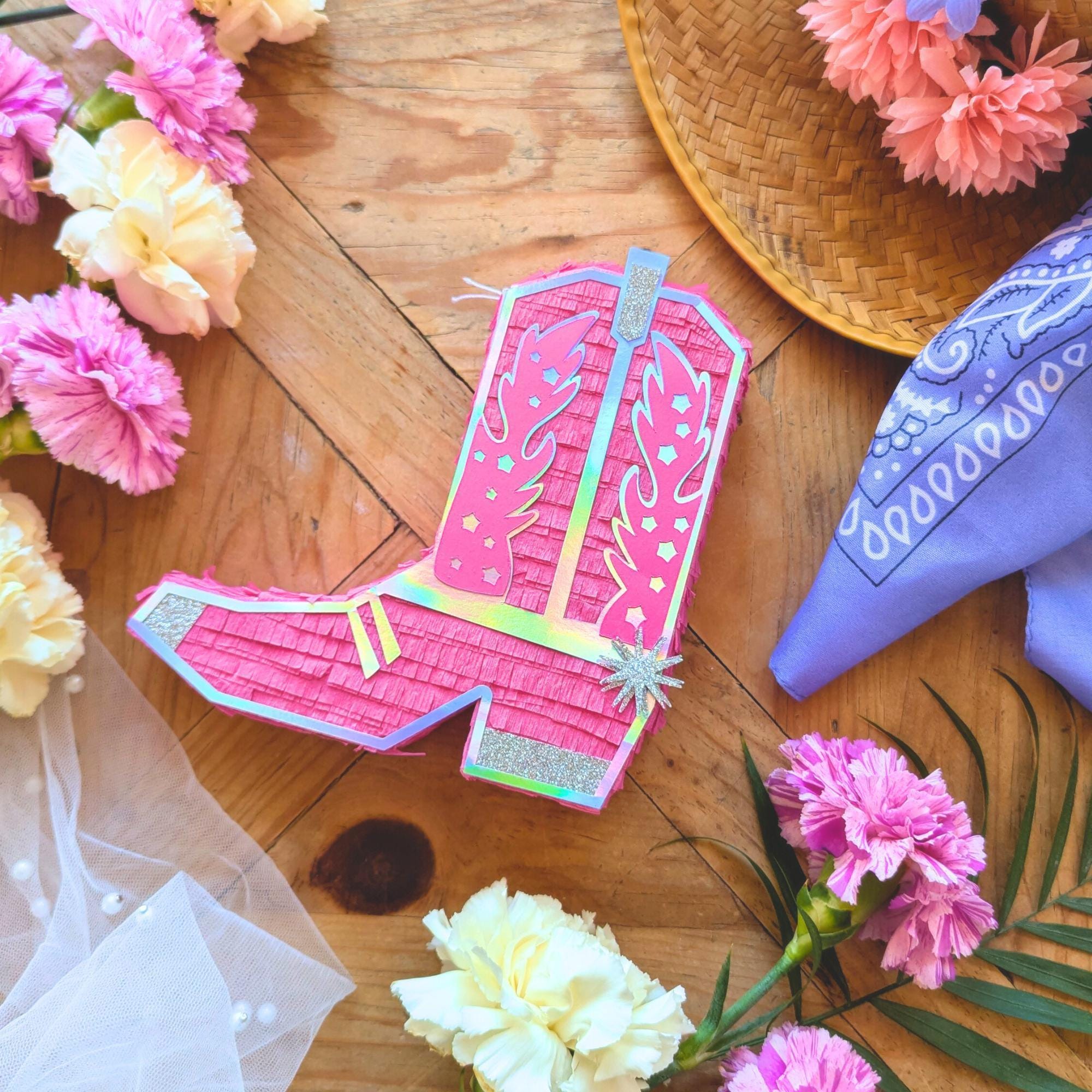 Pink Cowboy Boot Mini Piñata: Cowgirl Party Favor - Etsy