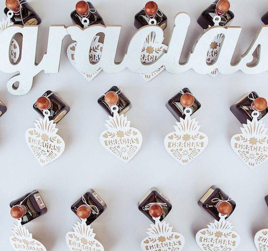 Custom Papel Picado Gift Tags, Party Favor Tag, Spanish Thank You Tag ...