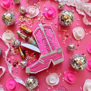 Pink Cowboy Boot Party Favor 1, Western Birthday Mini Piñata ...