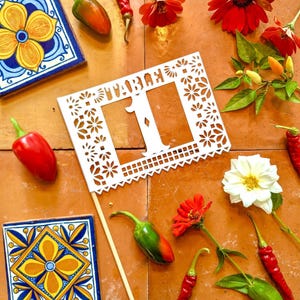 Papel Picado Table Numbers | Otomi Wedding Decor | Fiesta Wedding ...