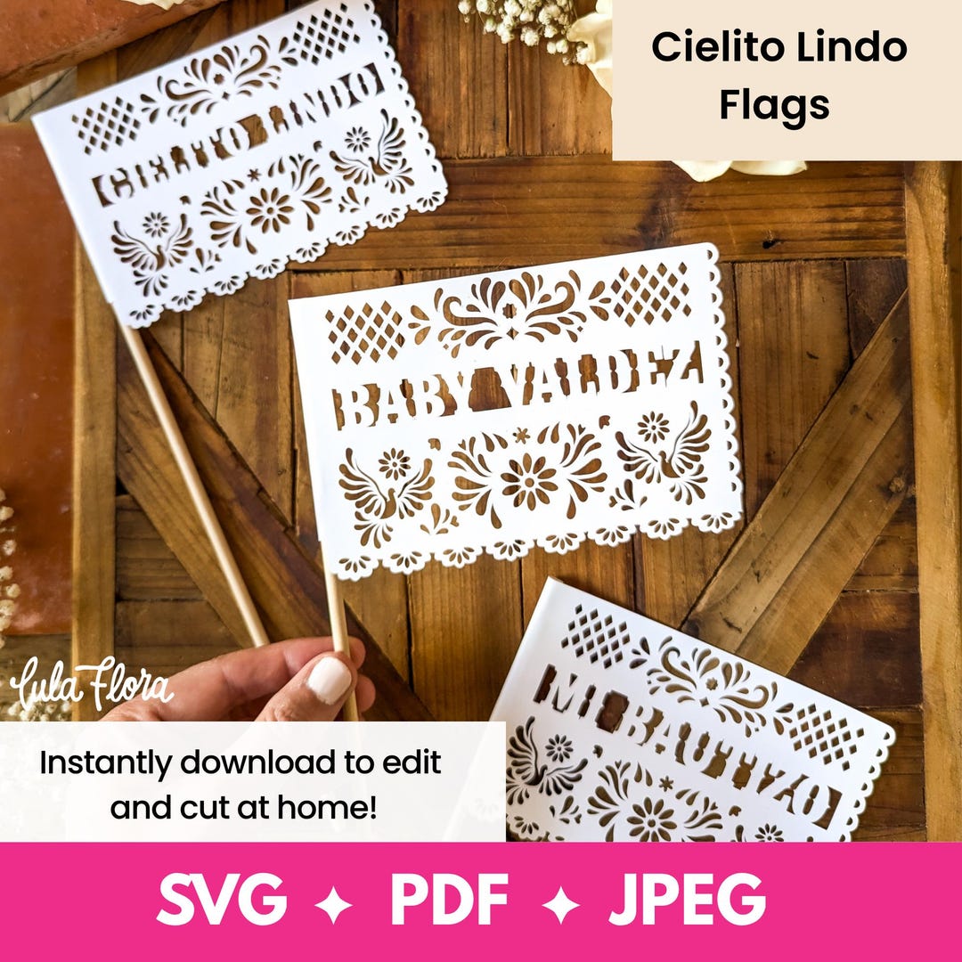 Cielito Lindo Baby Shower Flags: SVG Cut File (digital Download) - Etsy