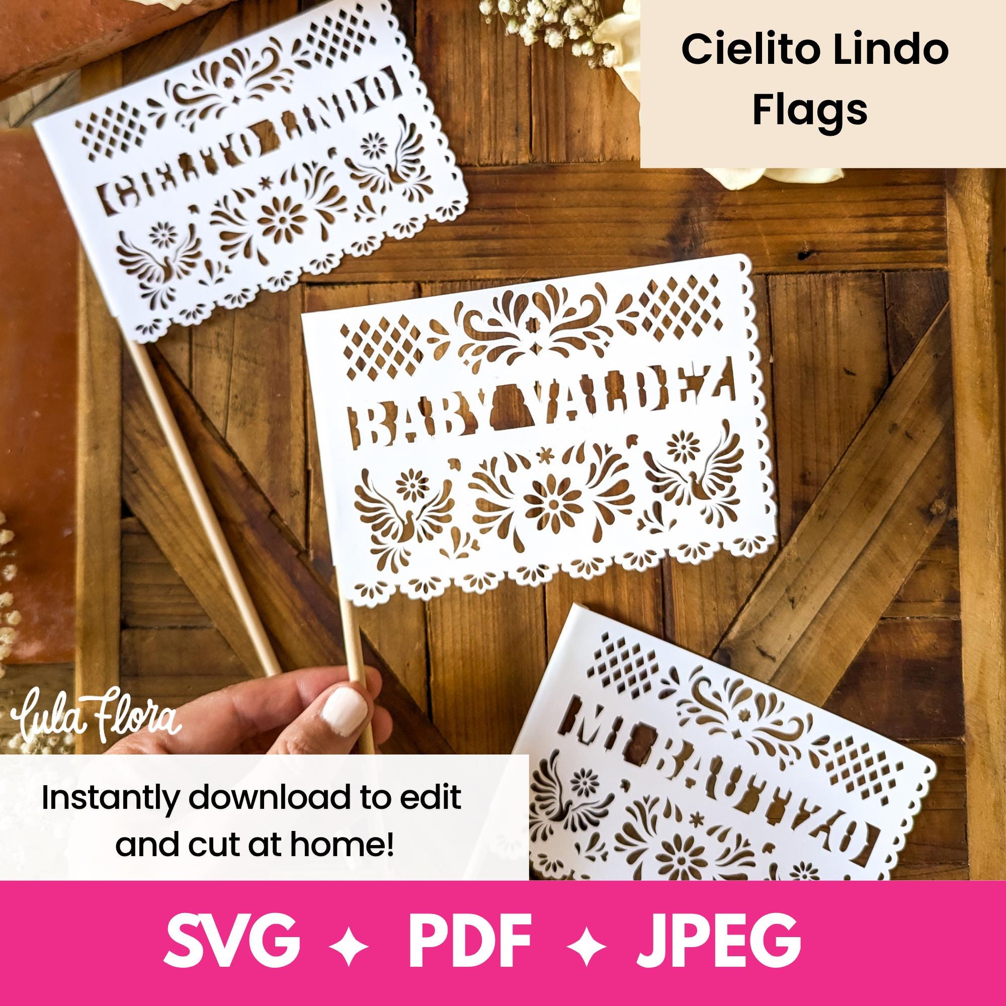 Cielito Lindo Baby Shower Flags: SVG Cut File (digital Download) - Etsy