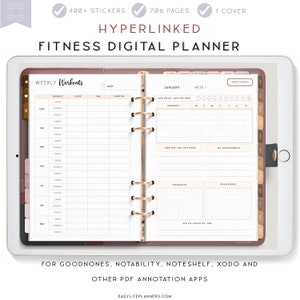 Digital Fitness Planner, Goodnotes Planner, Workout Planner, Digital ...