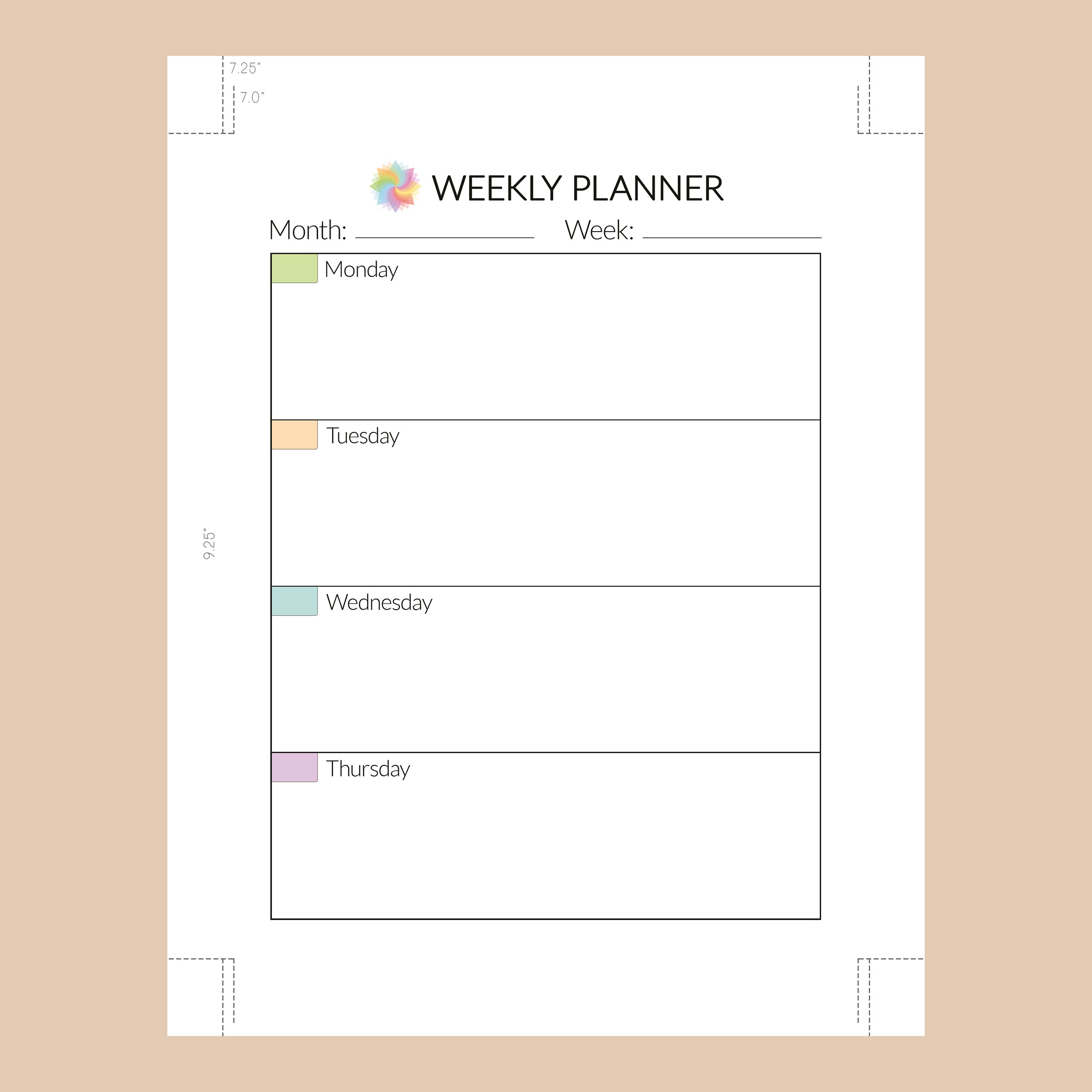 Weekly Planner Pages Weekly Agenda Happy planner printable | Etsy