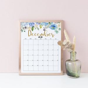 Large Wall Calendar 2020 Floral Wall Calendar Big Happy | Etsy